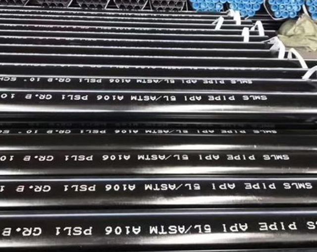 AISI B36.10 ASTM A106 B Black Steel Seamless Pipe